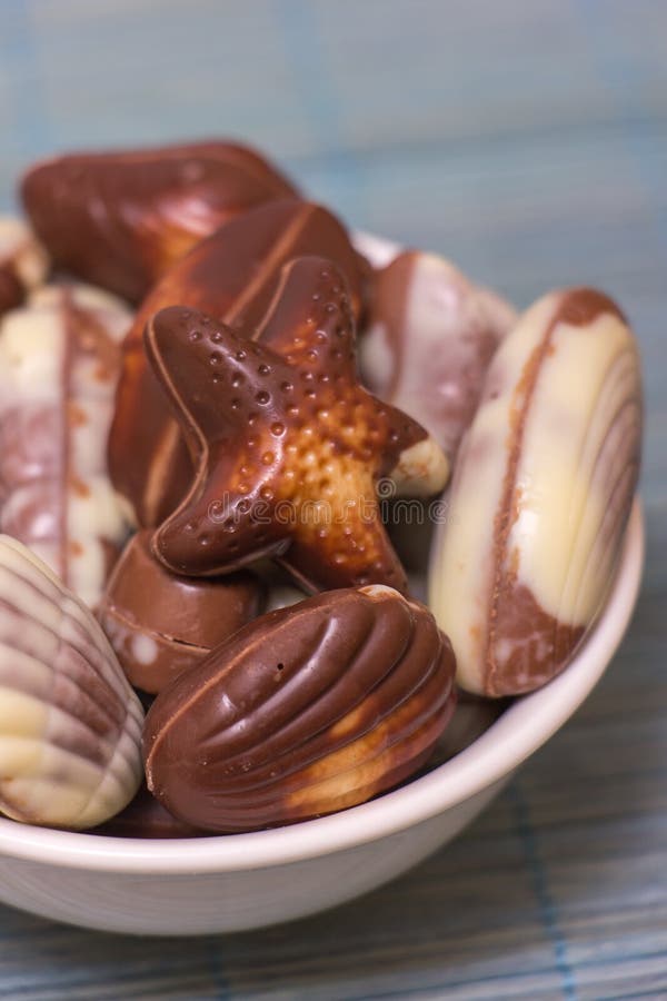 Seashell Chocolates stock image. Image of nobody, delicious - 65321161