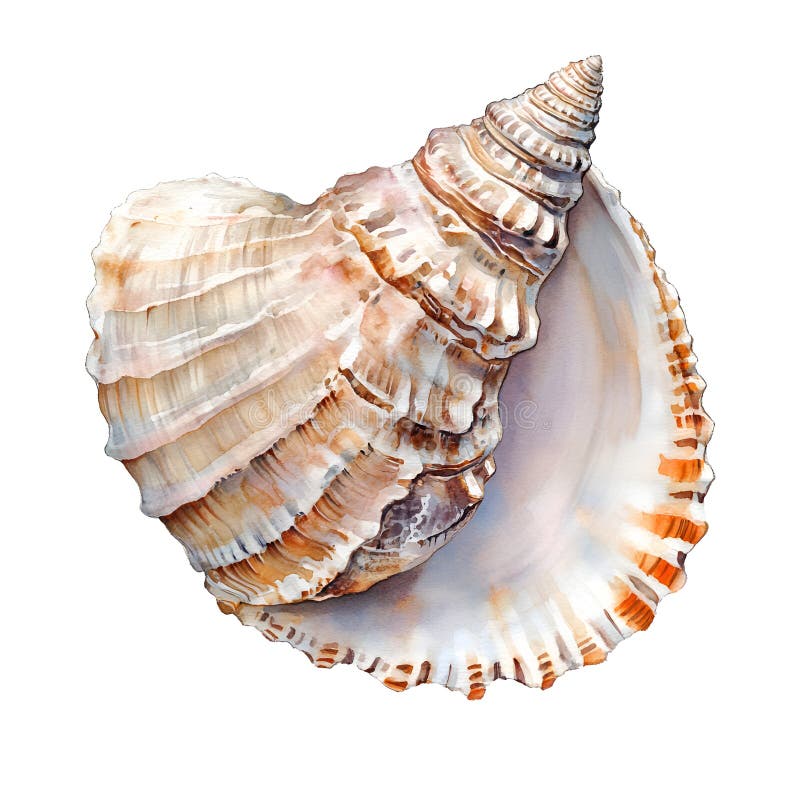 Seashell clipart isolated stock illustration. Illustration of seafood ...