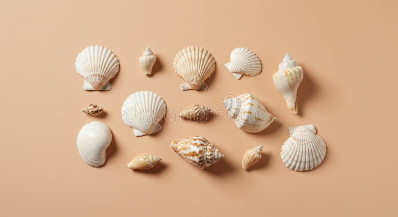 Seashell Collection, with the Shells Sorted and Labeled for Easy ...