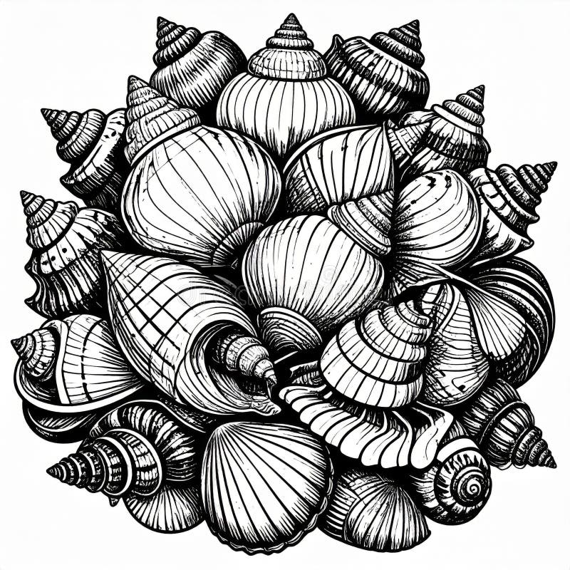 Seashell Collection, with the Shells Sorted and Labeled for Easy ...