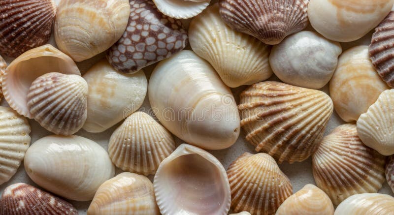 Seashell Collection, with the Shells Sorted and Labeled for Easy ...