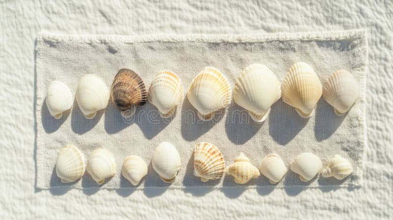 Seashell Collection, with the Shells Sorted and Labeled for Easy ...
