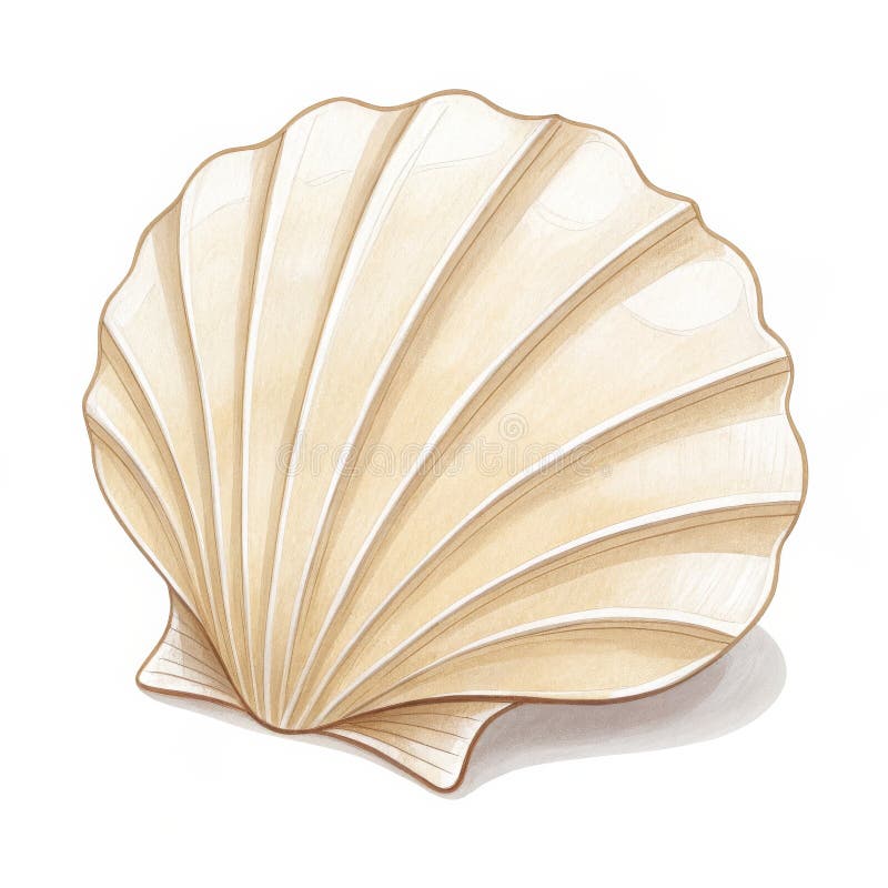 Sea Shell Pencil Drawing Stock Illustrations – 1,126 Sea Shell Pencil ...