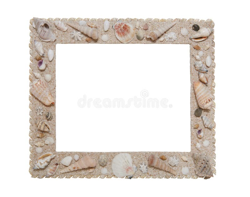 Tropical Frame and Sea Shells Stock Photo - Image of oval, paradise ...