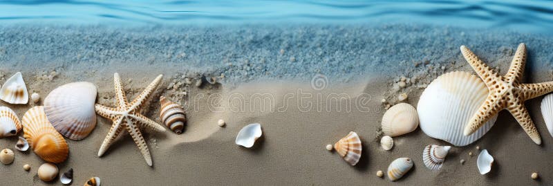 Seashell Frame Border for Text, Copy Space for Message or Design ...