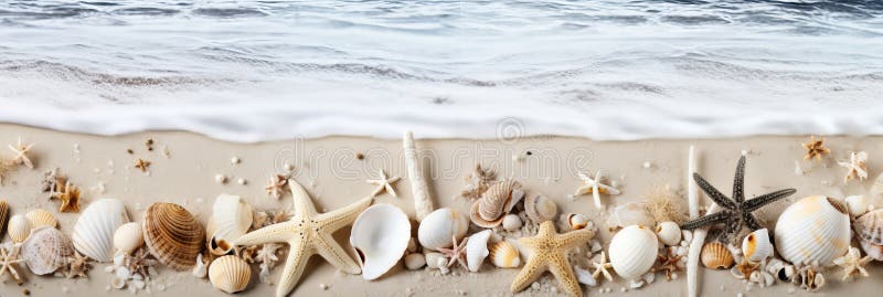 Seashell Frame Border for Text, Copy Space for Message or Design ...