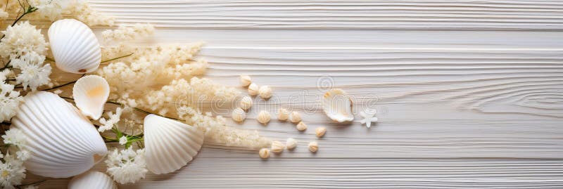 Seashell Frame Border for Text, Copy Space for Message or Design ...