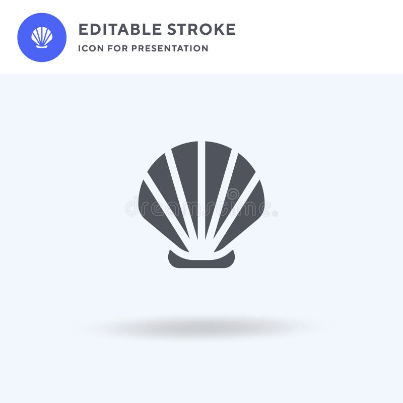 Seashell Icon Vector, Filled Flat Sign, Solid Pictogram Isolated on ...