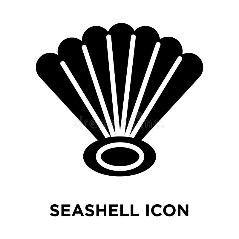Seashell Icon Vector Sign And Symbol Isolated On White Background Stock ...