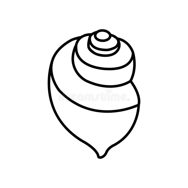 Seashell Icon Vector. Shell Illustration Sign. Sea Life Symbol or Logo ...