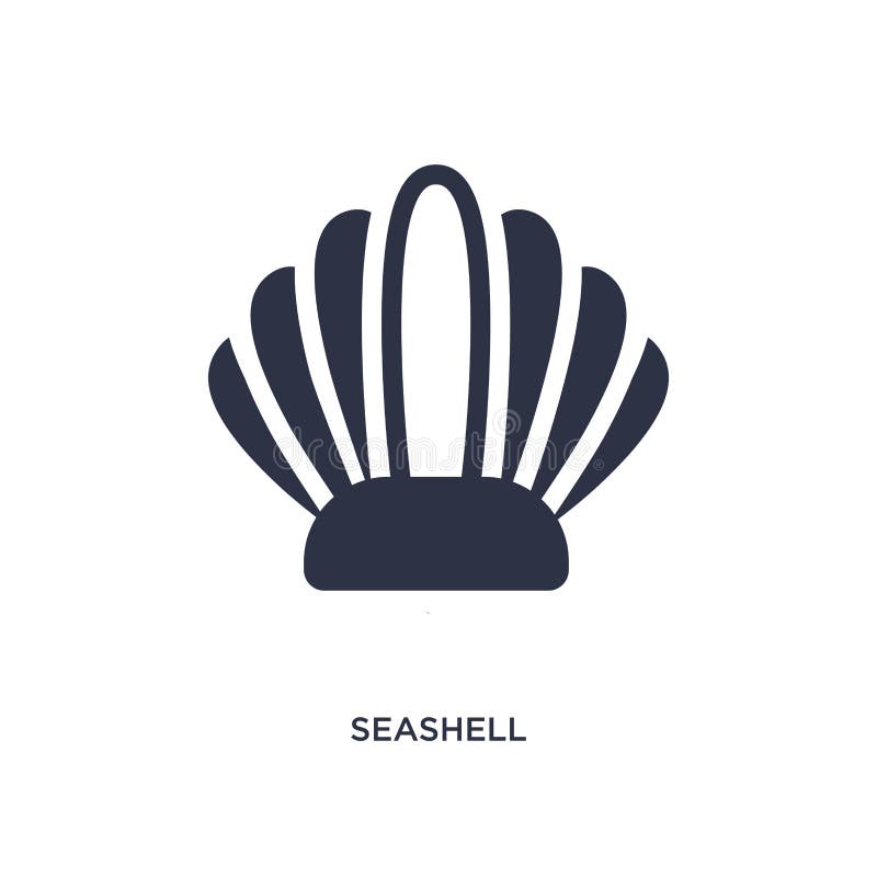 Seashell Icon on White Background. Simple Element Illustration from ...