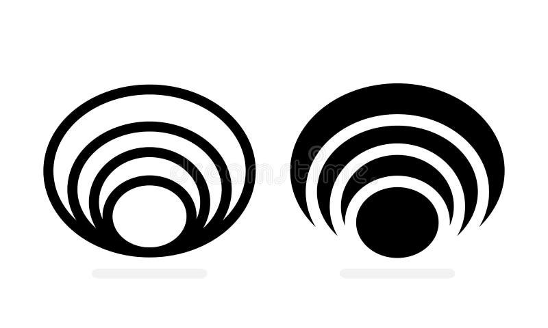 Seashell Icon on a White Background. Vector Illustration Stock Vector ...