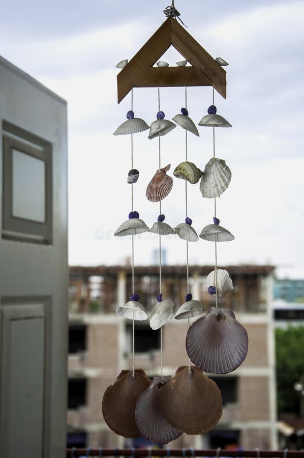 Beautiful seashell mobile stock photo. Image of decoration - 25397826