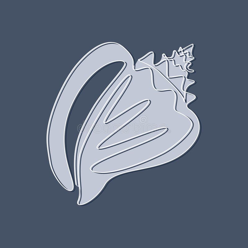 Conch Shell Line Drawing Stock Illustrations – 1,424 Conch Shell Line ...