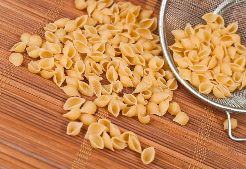 Seashell Pasta Macaroni stock image. Image of traditional - 14924409