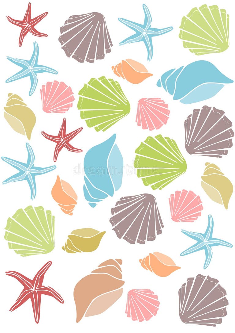Seashell Patterns Stock Illustrations – 5,379 Seashell Patterns Stock ...