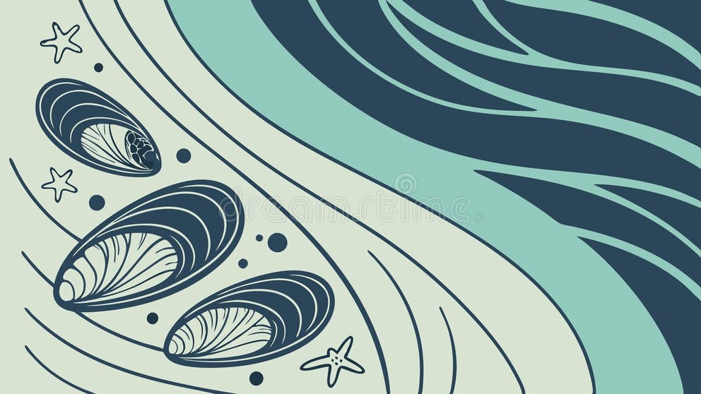 Seashell Pattern, Marine and Oceanic Texture Vector Design Generative ...