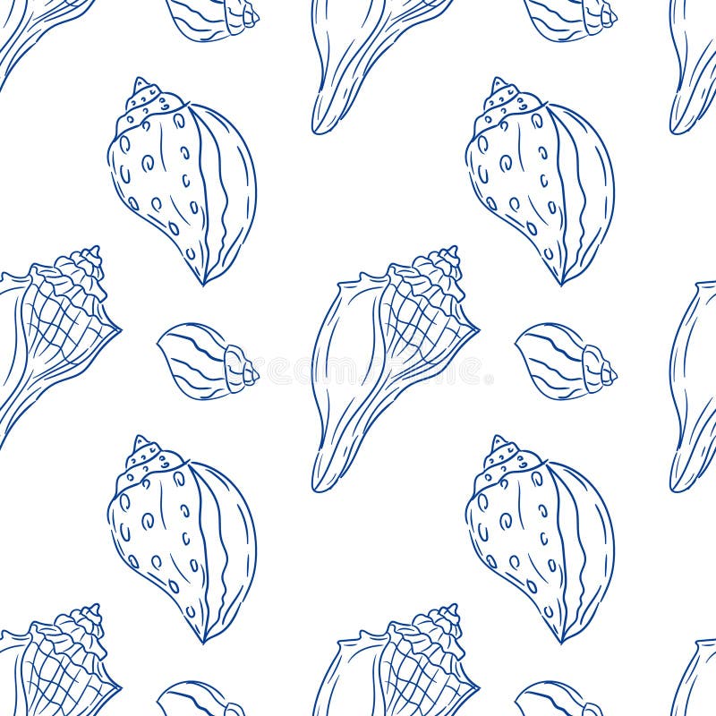 Seashell Patterns Designed for Elegant Beach-themed Decor and Textiles ...