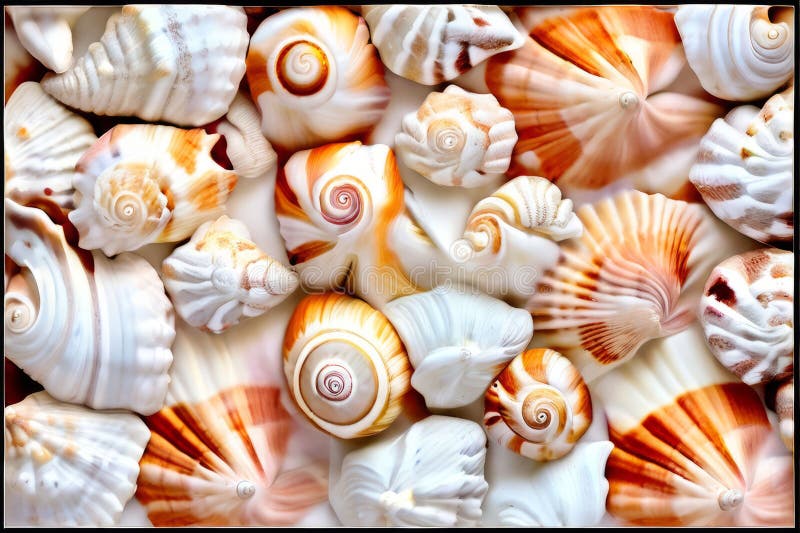 Seashell Patterns Seashell Patterns with Shapes Patterns and Col Stock ...