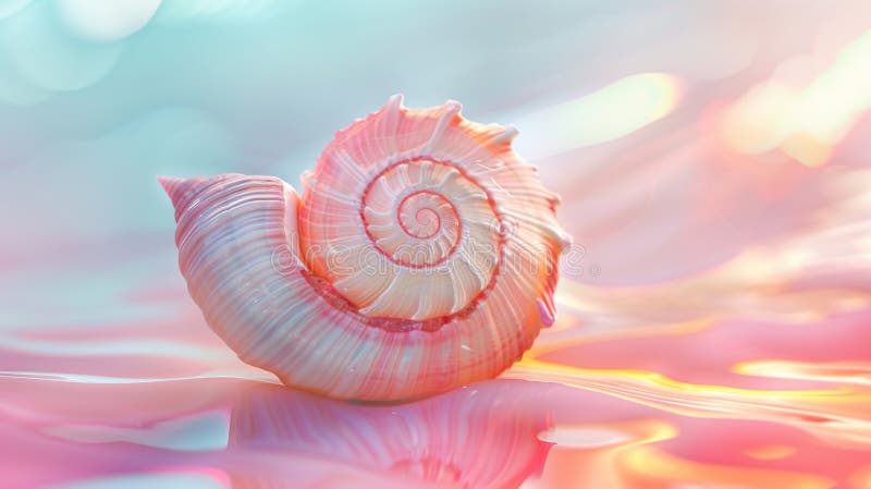 A Seashell Resting on a Pink Surface, Perfect for Beach-themed Designs ...