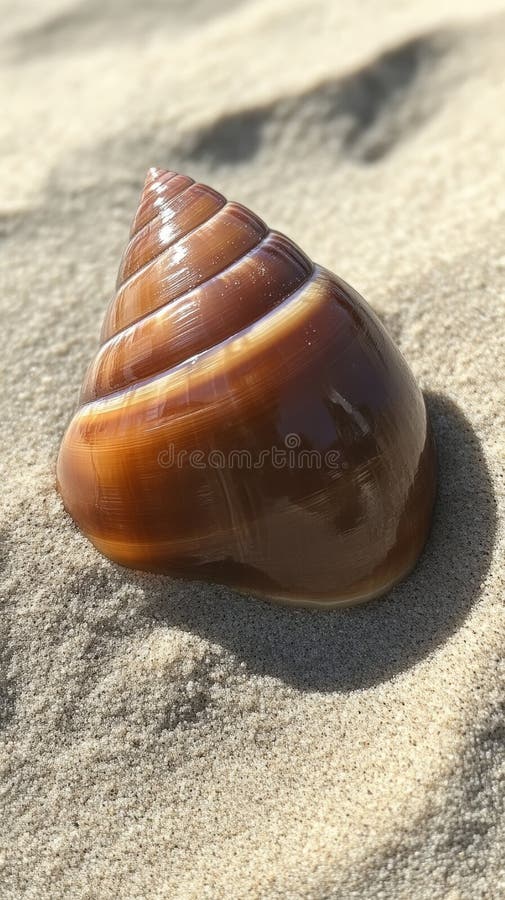 Seashell on Sandy Beach with Natural Light and Textures, Summer ...