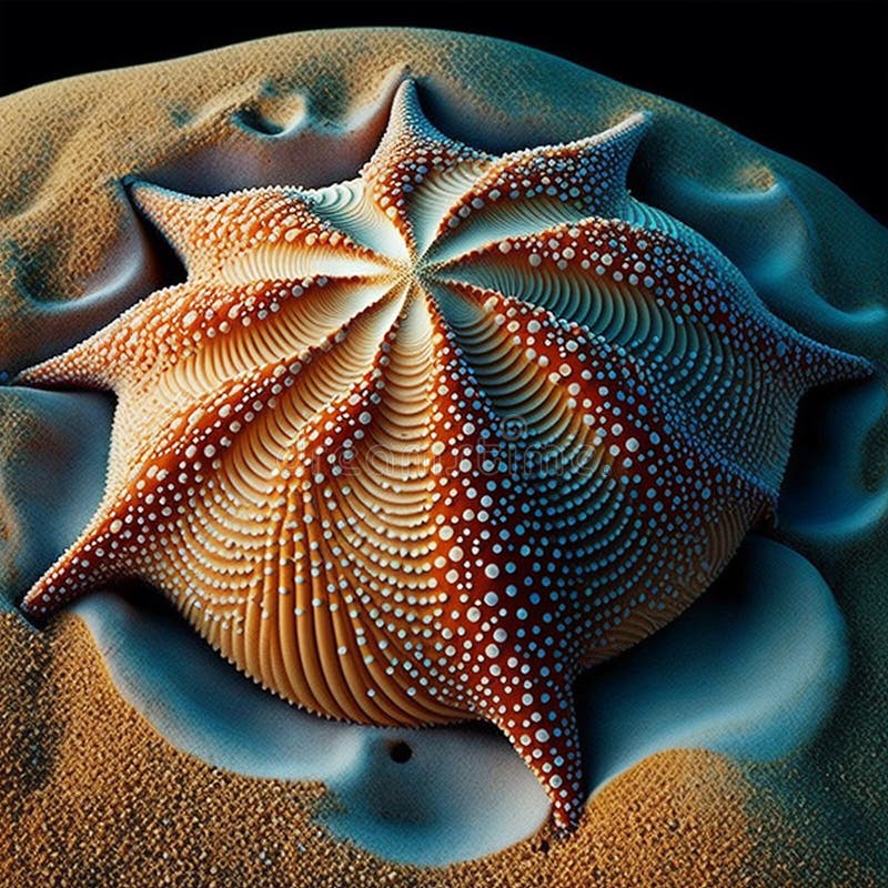 Seashell on the Seashore, Abstract Shape, Generative Ai Stock ...