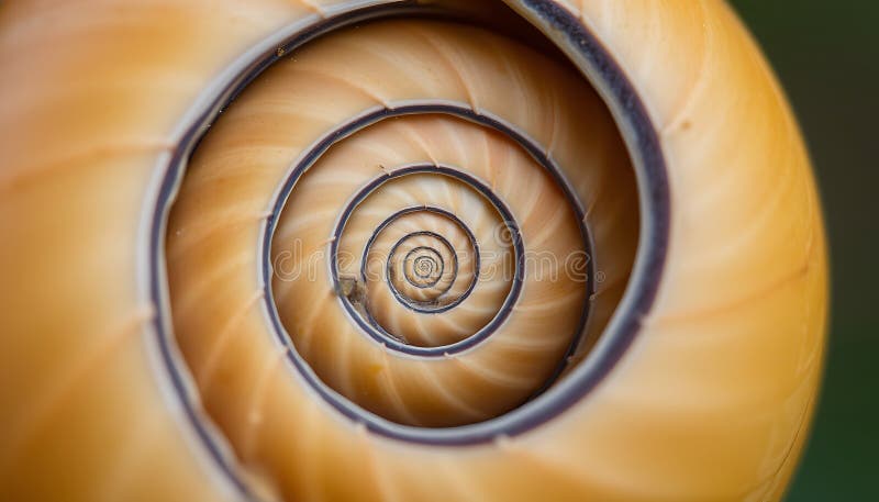 Seashell Spiral Closeup, Nature Pattern and Shell Texture Generative AI ...