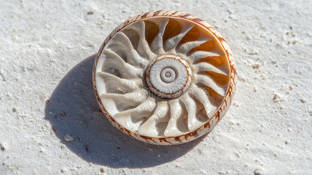 A Seashell with a Spiral Pattern on Its Surface. Stock Photo - Image of ...