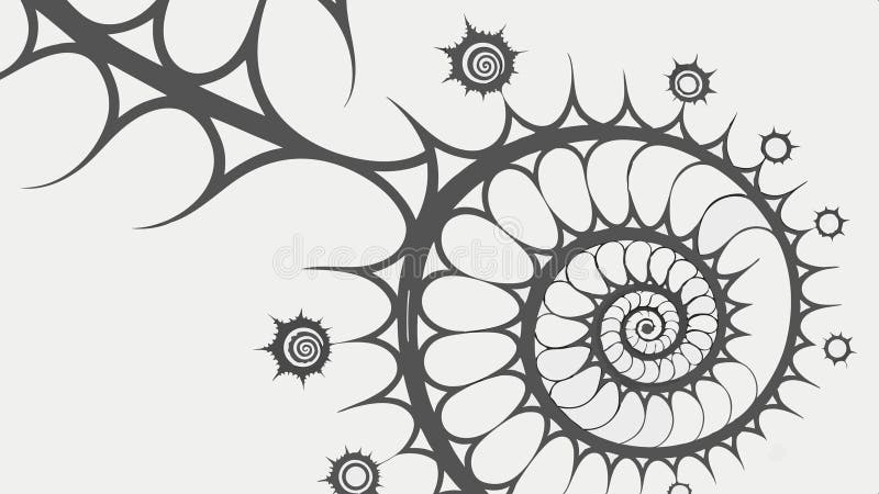 Seashell Spiral Pattern, Nature Design and Oceanic Motif Element Vector ...