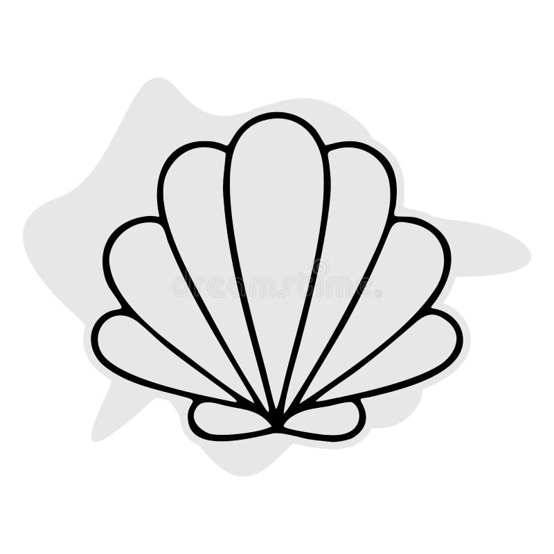 Seashell Thin Line Icon, Nautical Concept, Spiral Ocean Shell Sign on ...