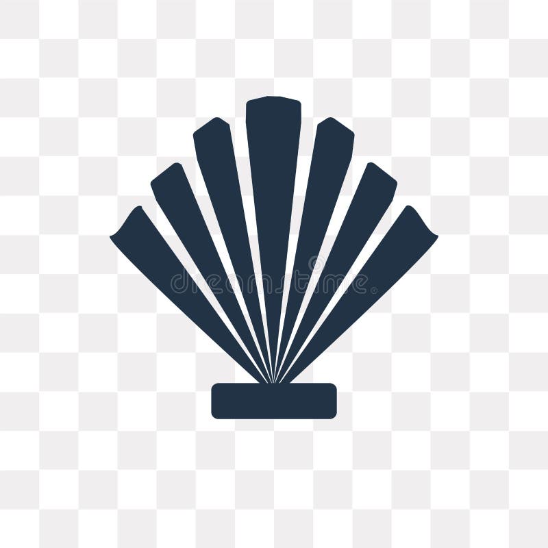 Seashell Vector Icon Isolated on Transparent Background, Seashell ...
