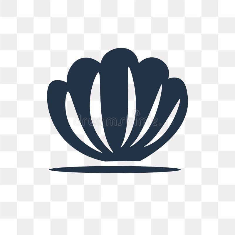 Seashell Vector Icon Isolated on Transparent Background, Seashell ...