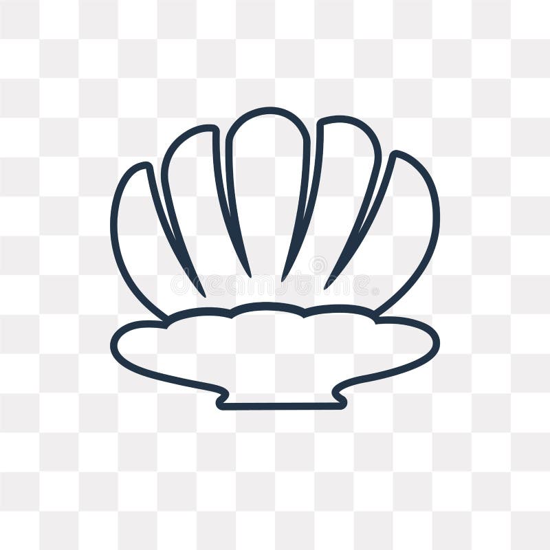 Seashell Vector Icon Isolated on Transparent Background, Seashell ...