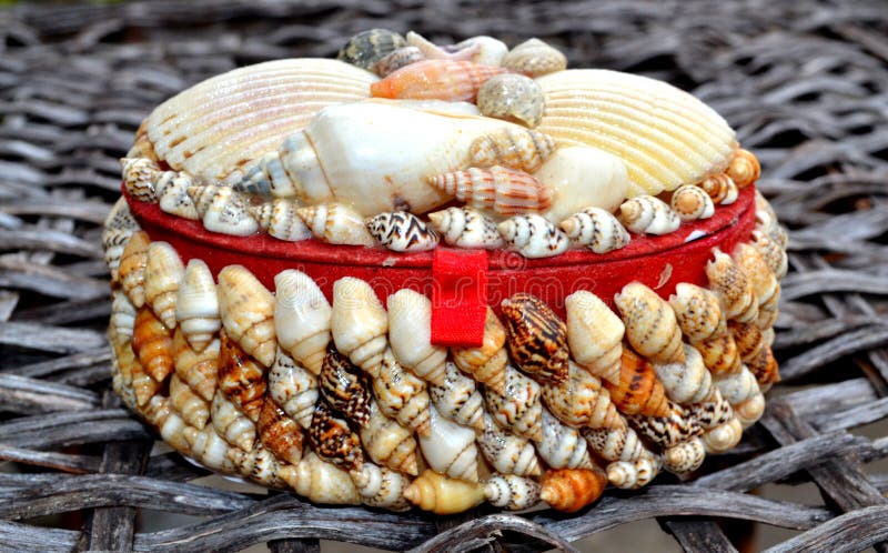 Seashells Chest Wicker Texture Background Stock Photos - Free & Royalty ...