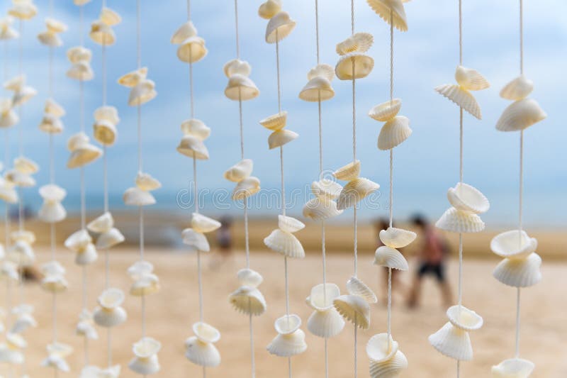 Seashells Mobile Hanging. Handicrafts Produced by Sea Shell Stock Photo ...
