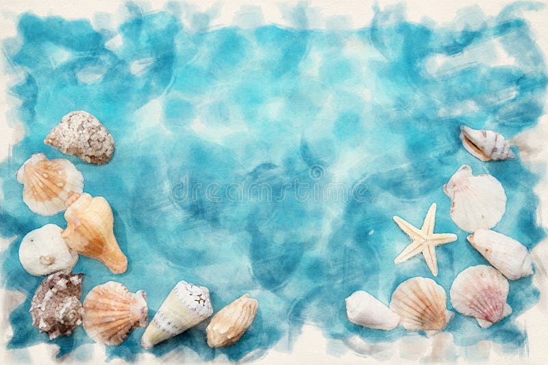 Blue Seashell Wallpaper