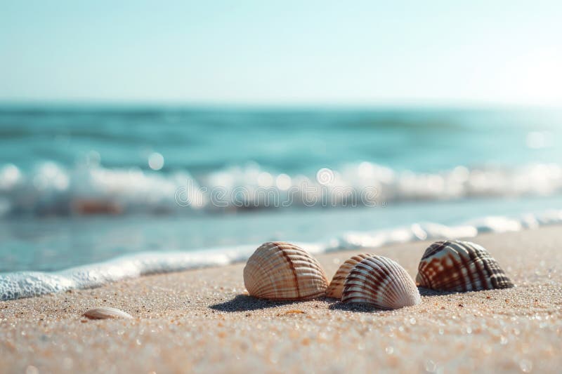 Seashells on a Sandy Beach, Great for Travel or Beach-themed Images ...