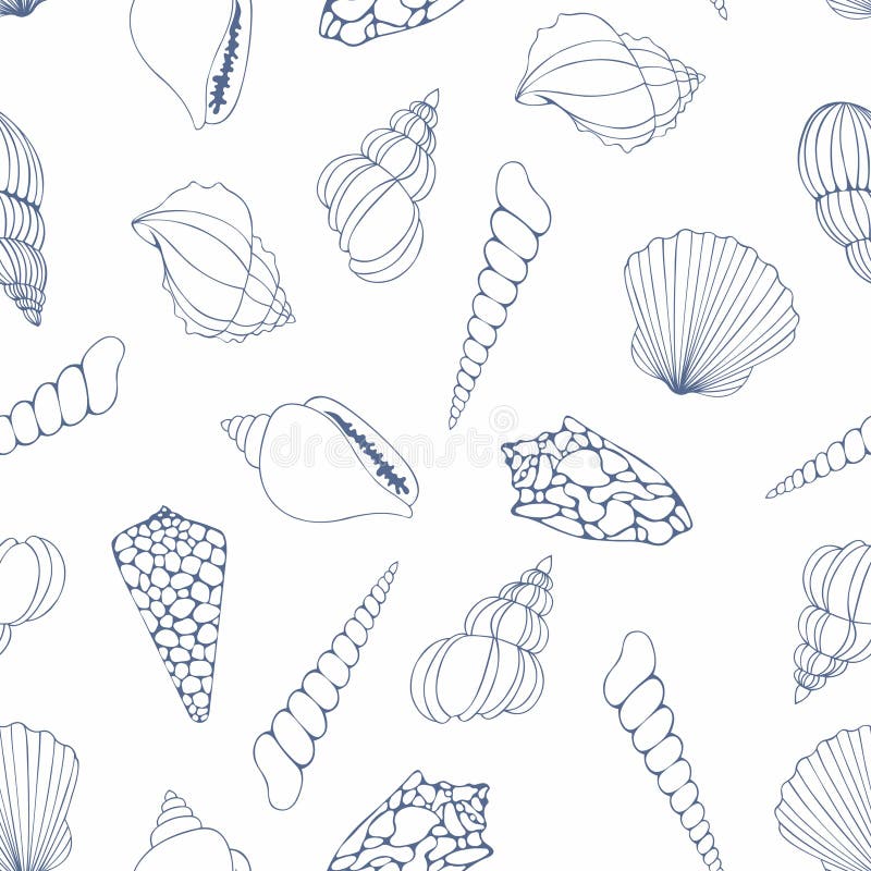 Stylized Seashells Stock Illustrations – 239 Stylized Seashells Stock ...