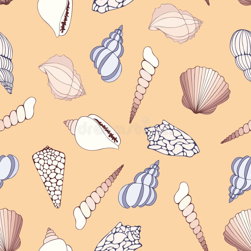 Stylized Seashells Stock Illustrations – 239 Stylized Seashells Stock ...