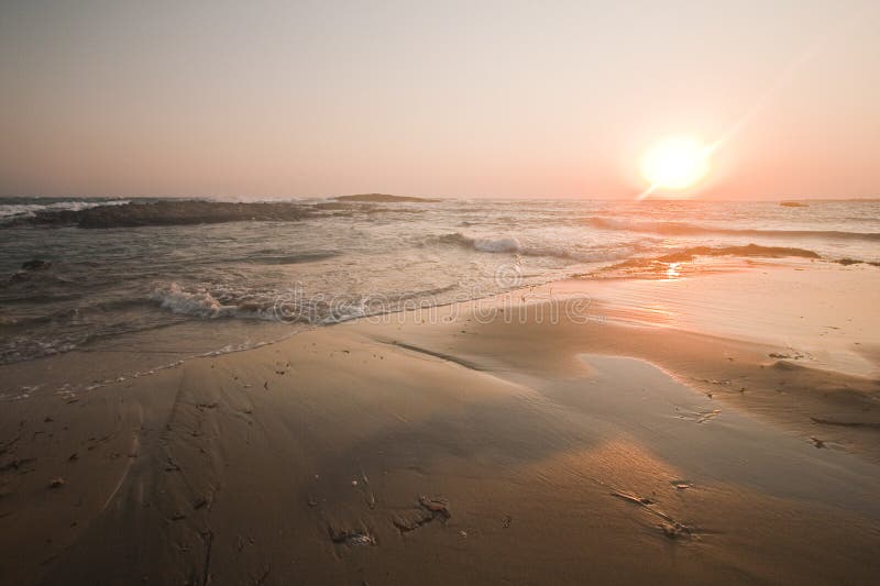 Seashore beach sunset stock photo. Image of tide, tidal - 14787118