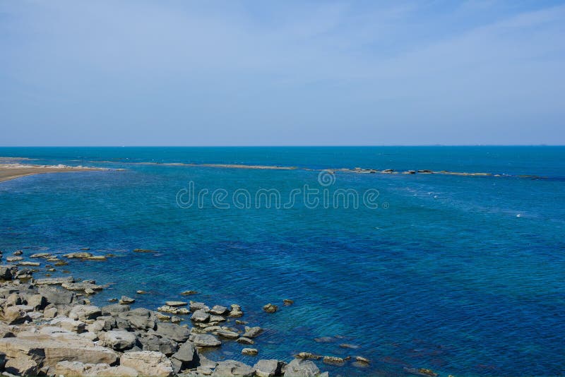 Seashore, Blue Water, Caspian Sea Stock Image - Image of rocks, wave ...