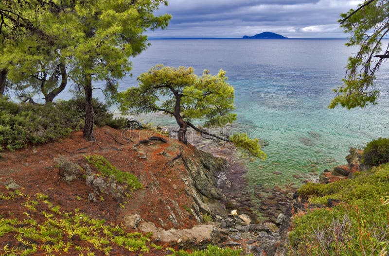 Seashore landscape stock image. Image of island, landscape - 16681377