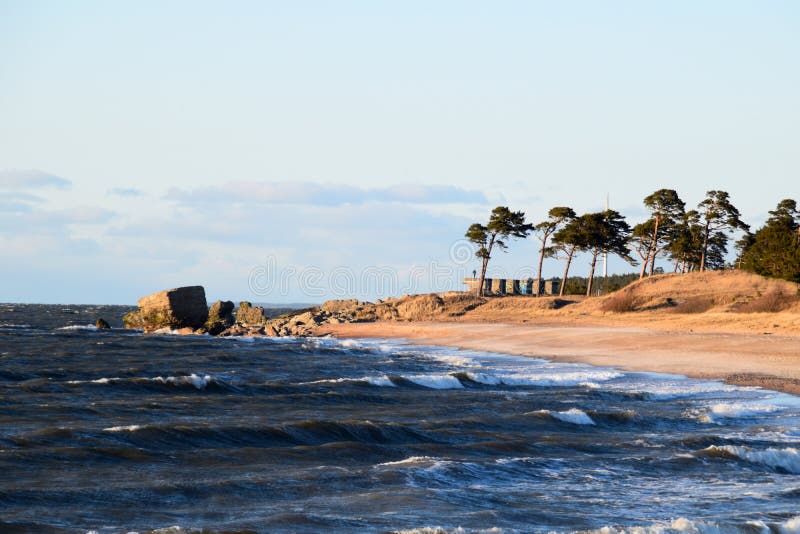 Seashore in Liepaja, Latvia on Spring Time. Stock Photo - Image of ...