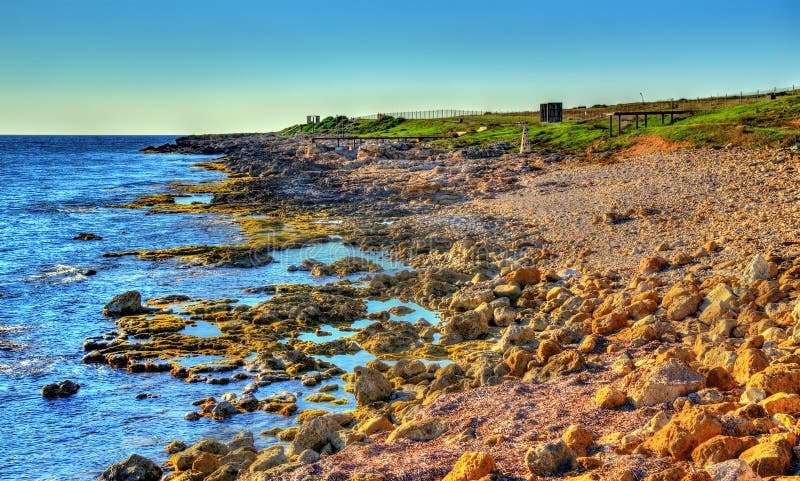 Seashore in Paphos stock photo. Image of cyprus, ocean - 63637164