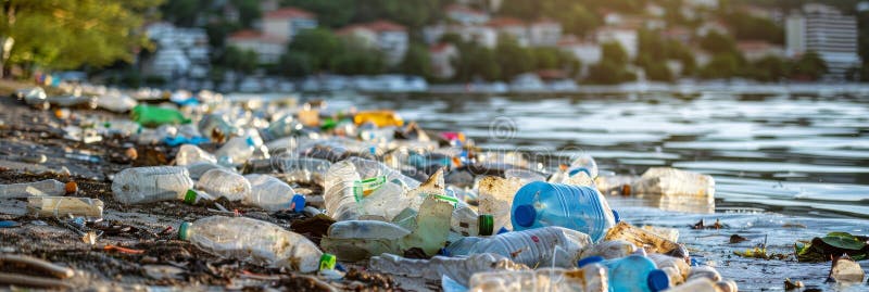 Seashore Pollution Garbage Littering Beach, Offering Ample Space for ...