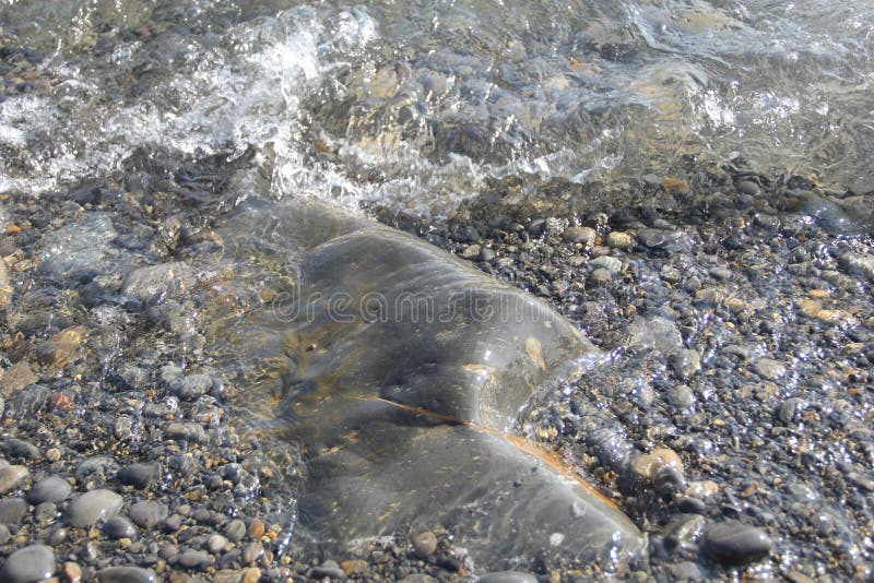 On the Seashore the Rocks are Washed by Waves Stock Image - Image of ...