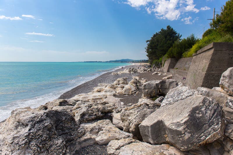 Seashore with rocks stock image. Image of colorful, landscape - 60170923