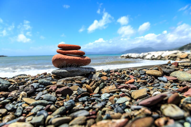 Seashore with a Stone Embankment. the Coast of the Black Sea Stock ...