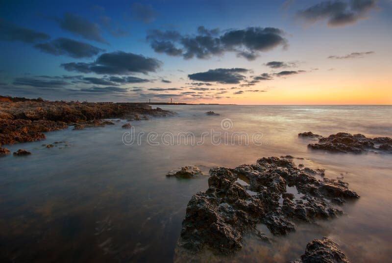 Seashore at sunset stock image. Image of morning, nature - 29793125