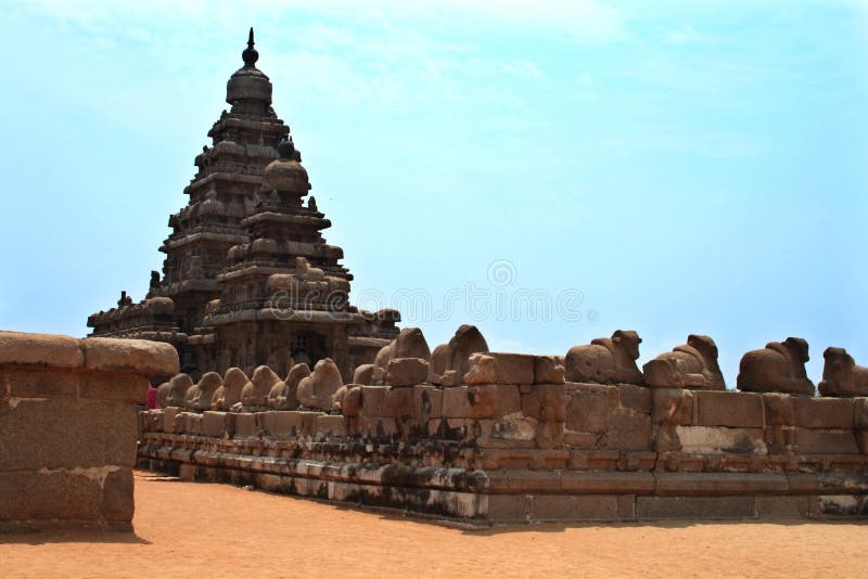 Seashore temple stock image. Image of edifice, indian - 16177873